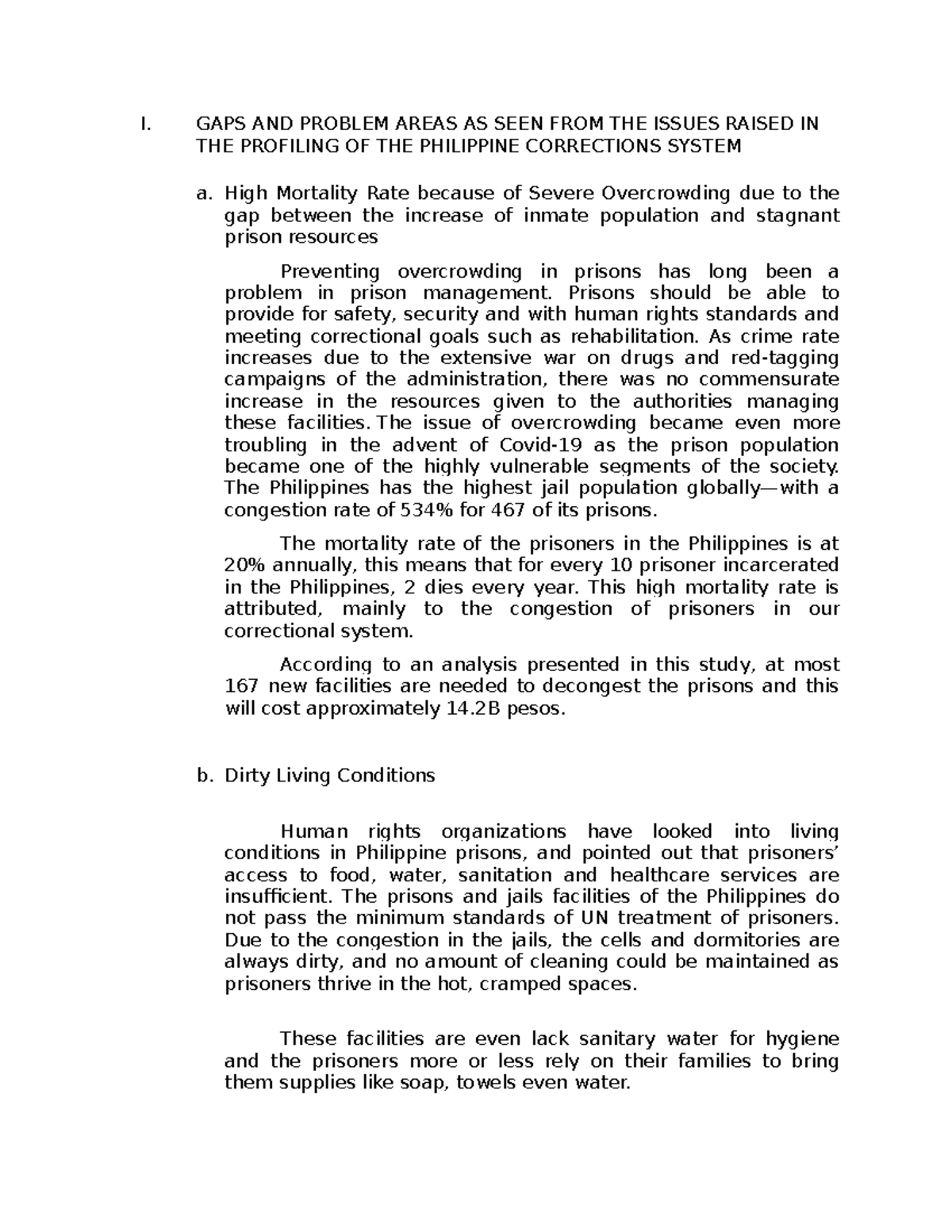 4. GAPS AND Problem Areas AS SEEN FROM THE Issues Raised IN THE ...