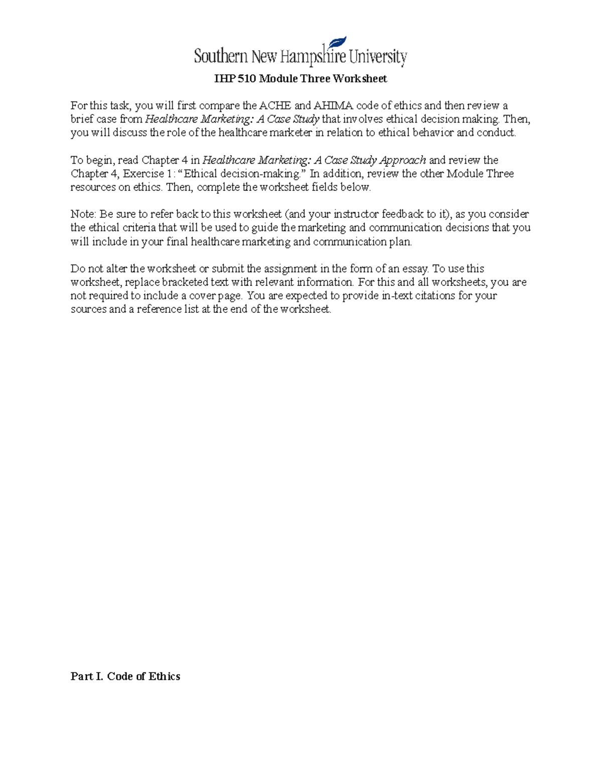 3-1 Marketing - Grade A week 3 assignment - IHP 510 Module Three ...