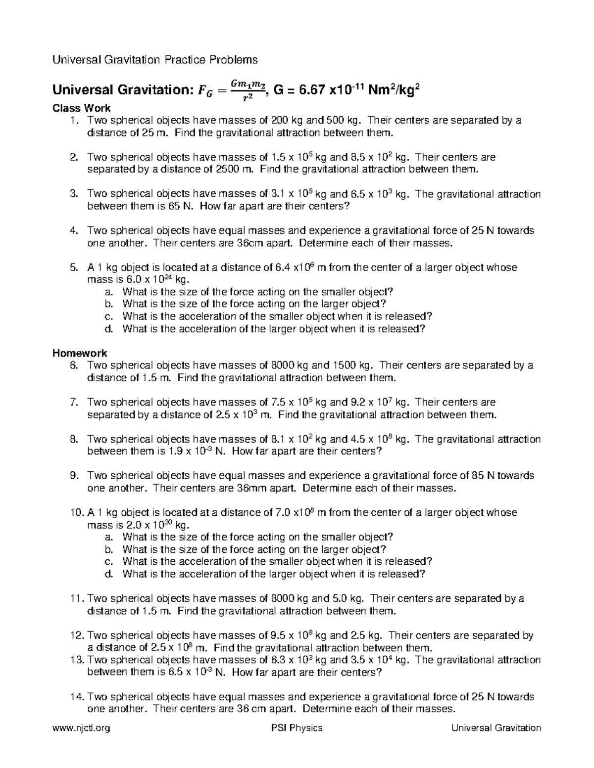 2 universal-gravitation-chapter-problems 2019-01-31 - Universal ...