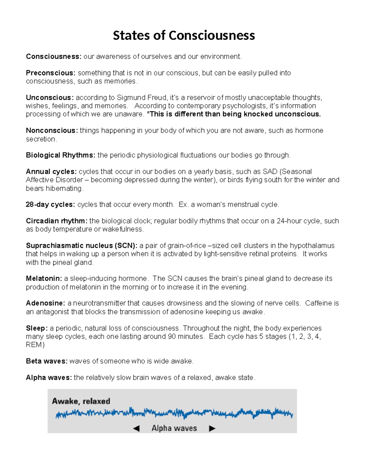 States of Consciousness Review - States of Consciousness Consciousness ...