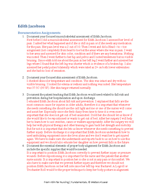 Care Plan-CM - Care Plan - Lindsey O’Sullivan Fundamentals of Nursing ...