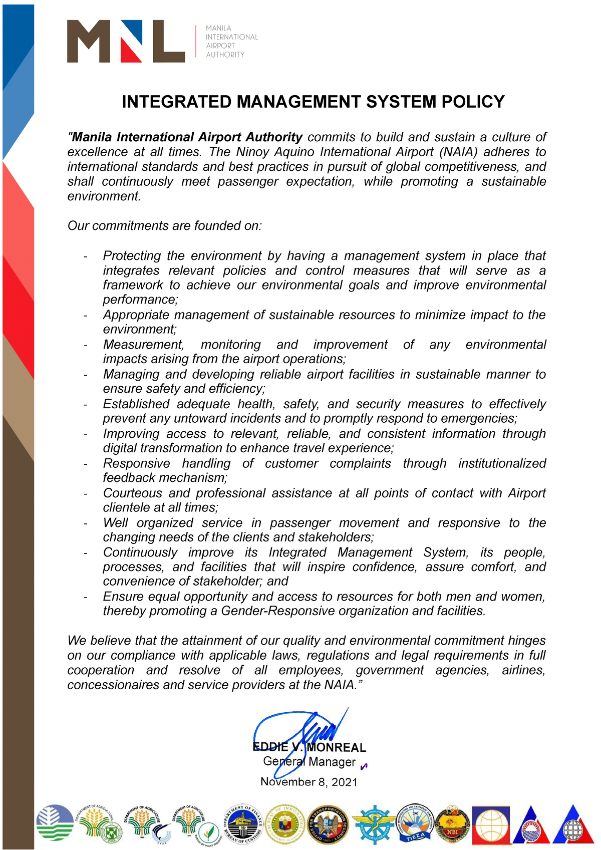 Integrated quality and environmental policy 2021 11 1 - INTEGRATED ...