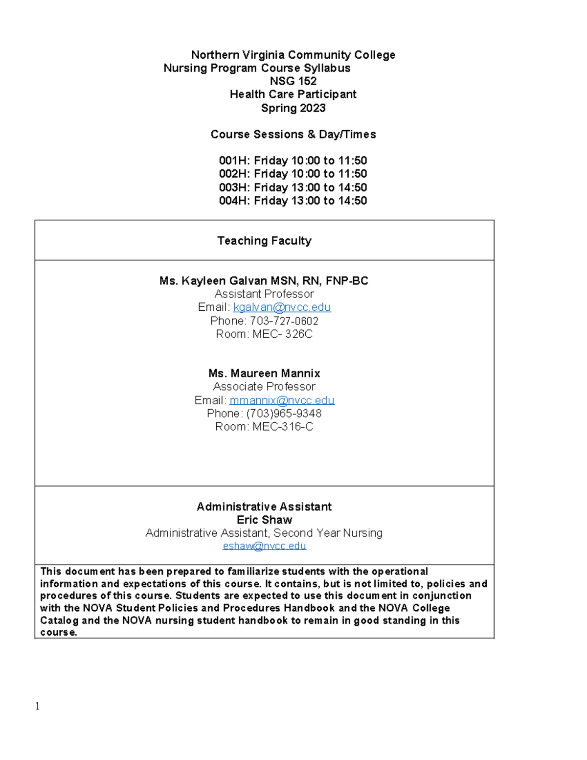 Spring 23 Syllabus NSG 152 (4)-5 - Northern Virginia Community College ...