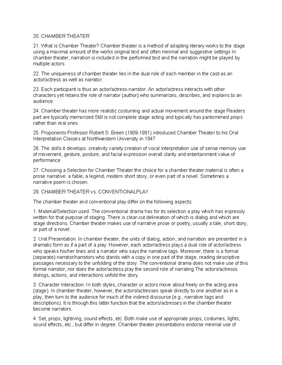 Chamber-theater WHAT IS - 20. CHAMBER THEATER What is Chamber Theater ...