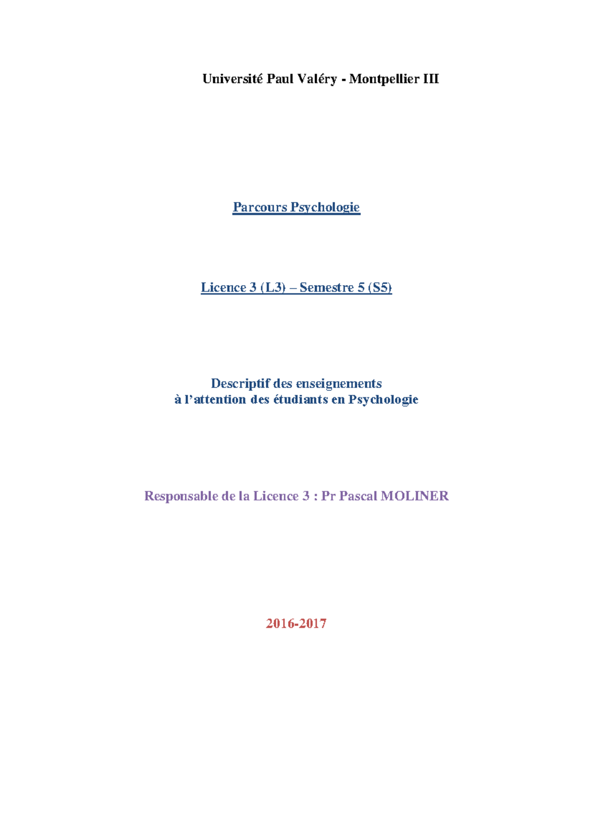 L3plaquette 2016-2017 - Université Paul Valéry - Montpellier III ...