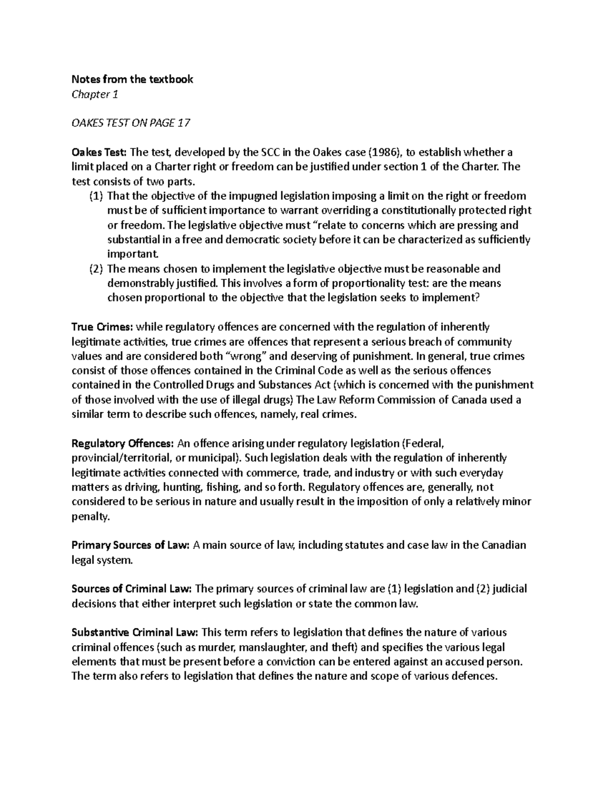 Midterm Study Guide - Notes from the textbook Chapter 1 OAKES TEST ON ...