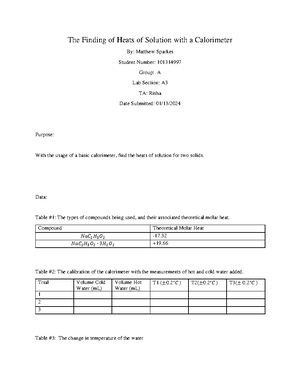 Redox Titration Pre-Lab - Redox Titration Pre-Lab Name: Matthew Sparkes ...