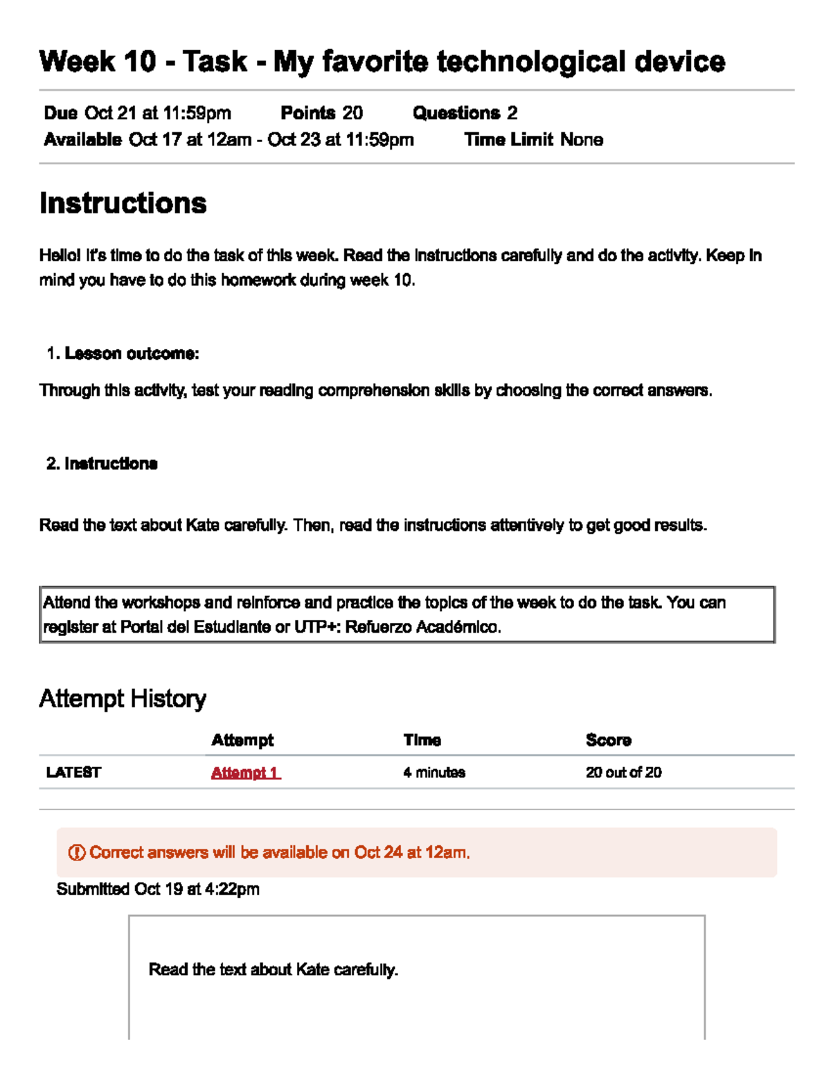Week 10 - Task - My favorite technological device Ingles III (28069 ...