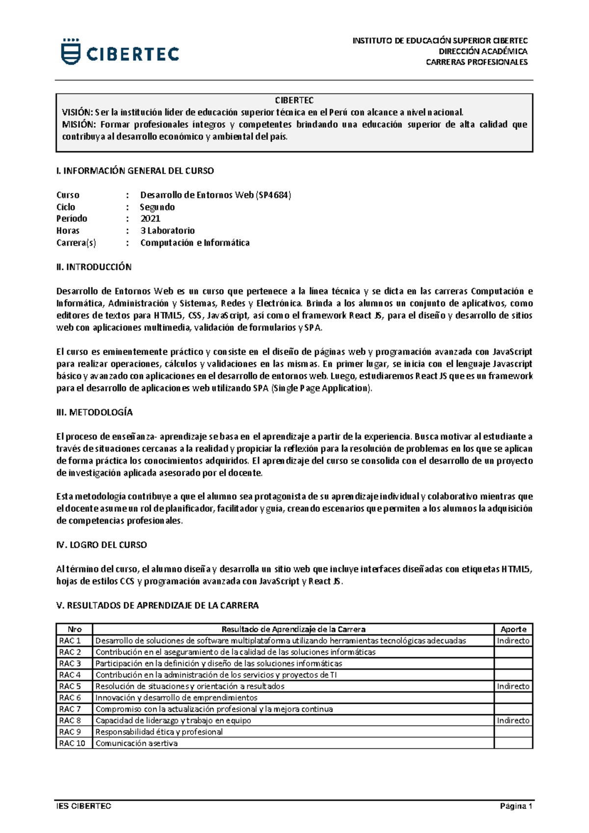 1.- SL 2021 02 Desarrollo de Entorno Web (SP4684) - INSTITUTO DE ...
