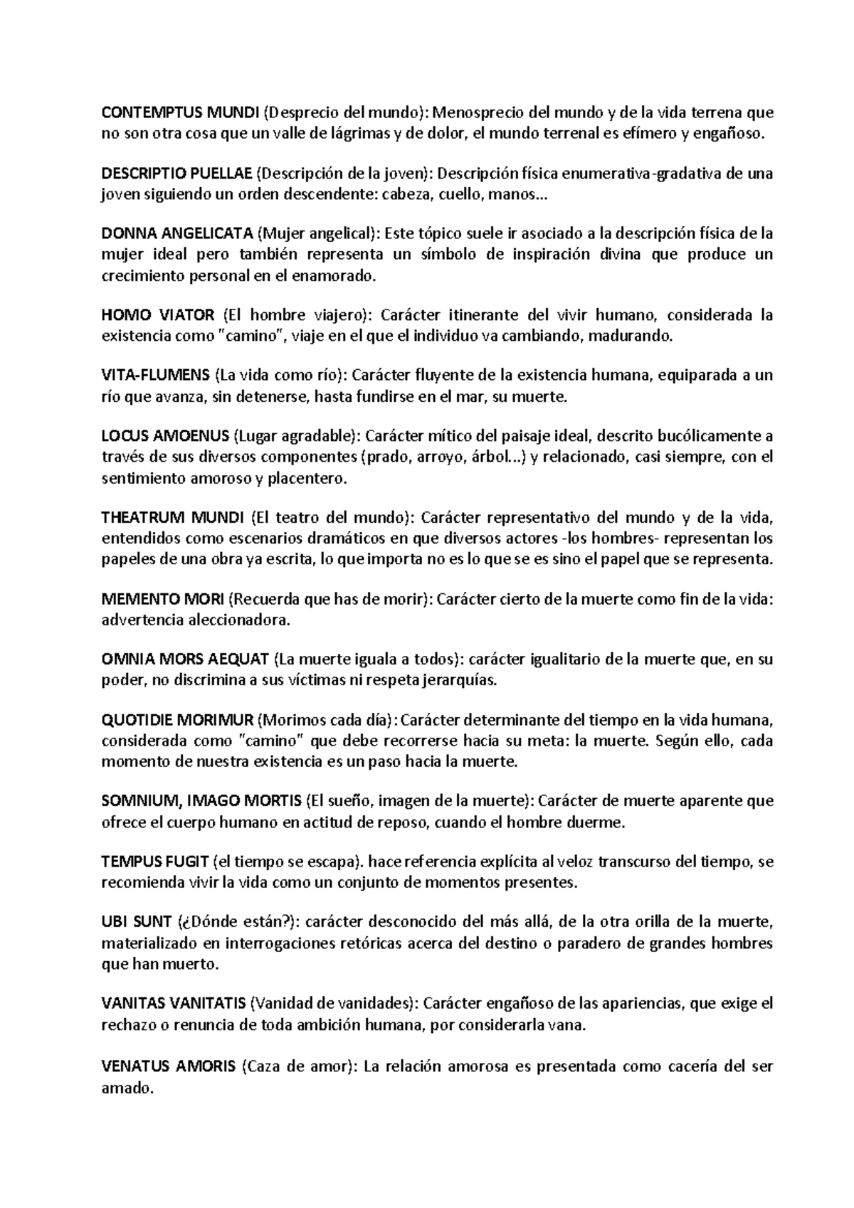 Glosario 4 Castellano Selectividad - CONTEMPTUS MUNDI (Desprecio del ...