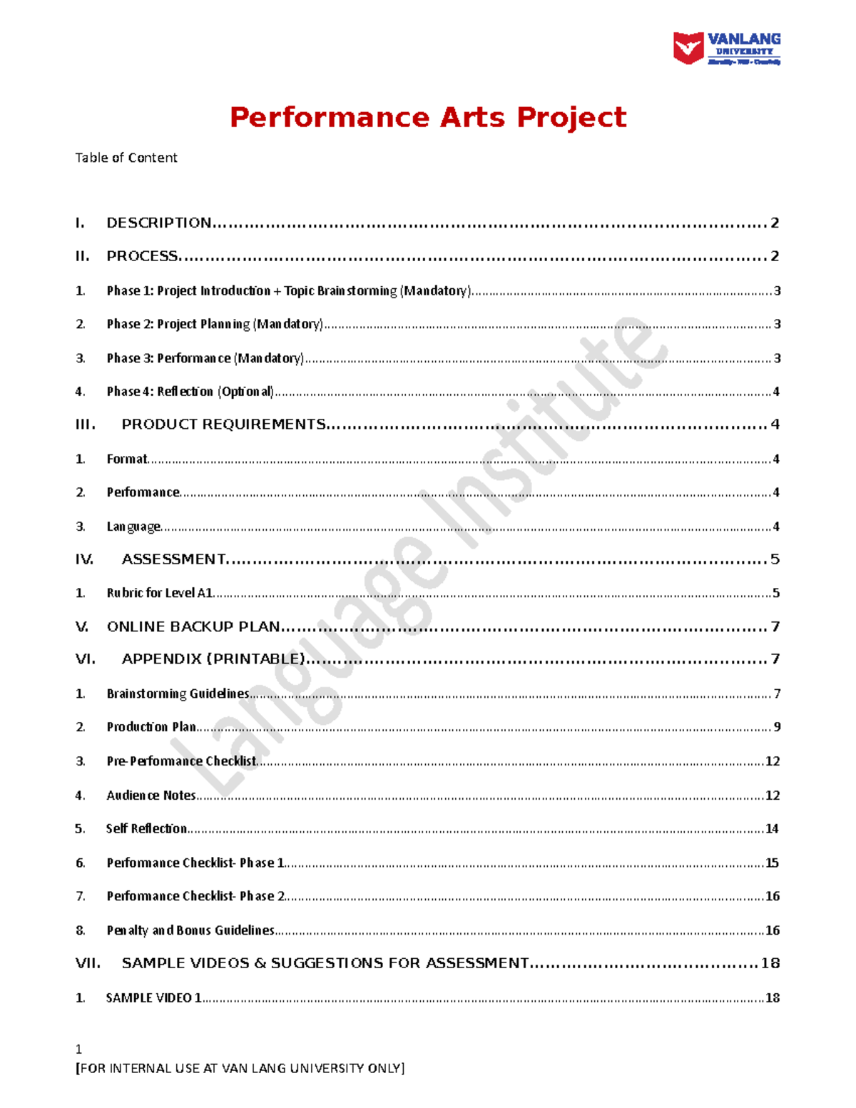 [ Editable] PBA Manual - Performance Arts - Performance Arts Project I ...