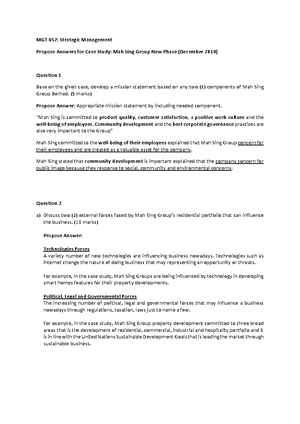 MGT 657 - MGT657 - Strategic management - UiTM - Studocu