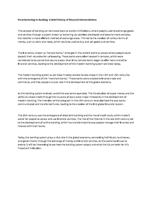 Banking Through the Ages A Brief History of the Financial Industry ...