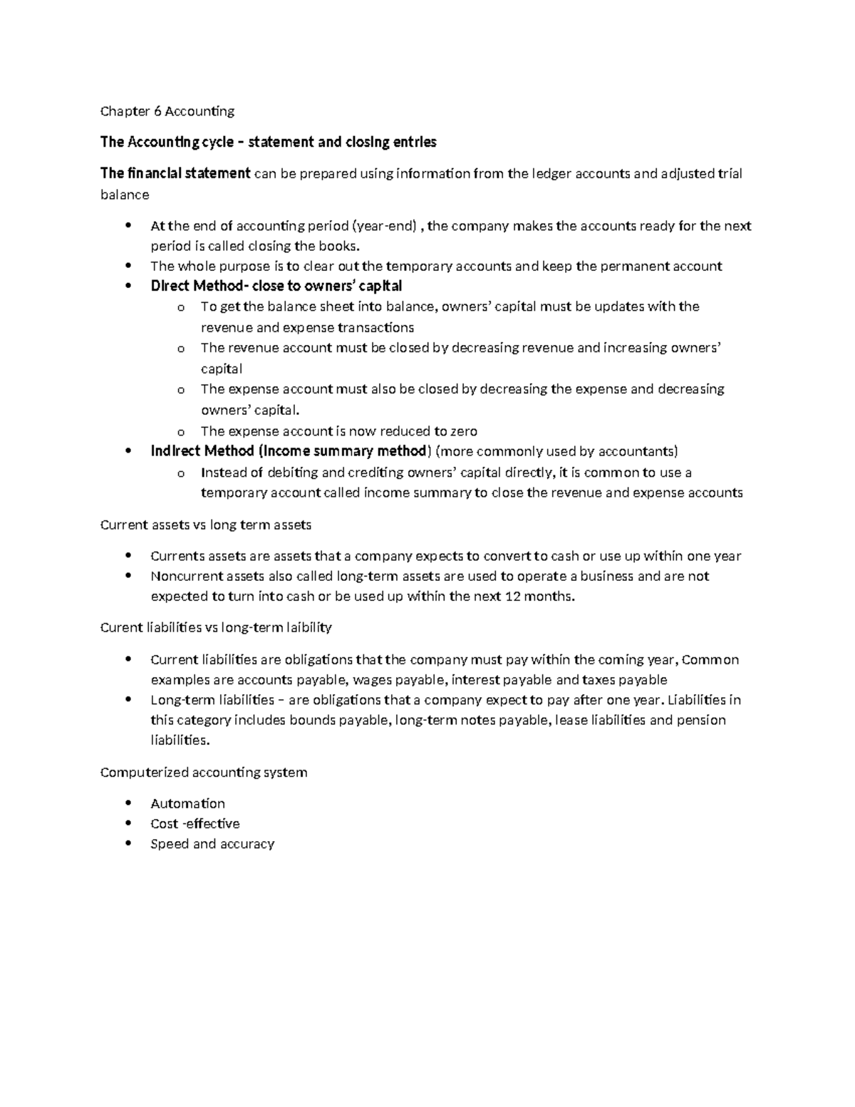 Accounting Chapter 6 - Chapter 6 Accounting The Accounting cycle ...