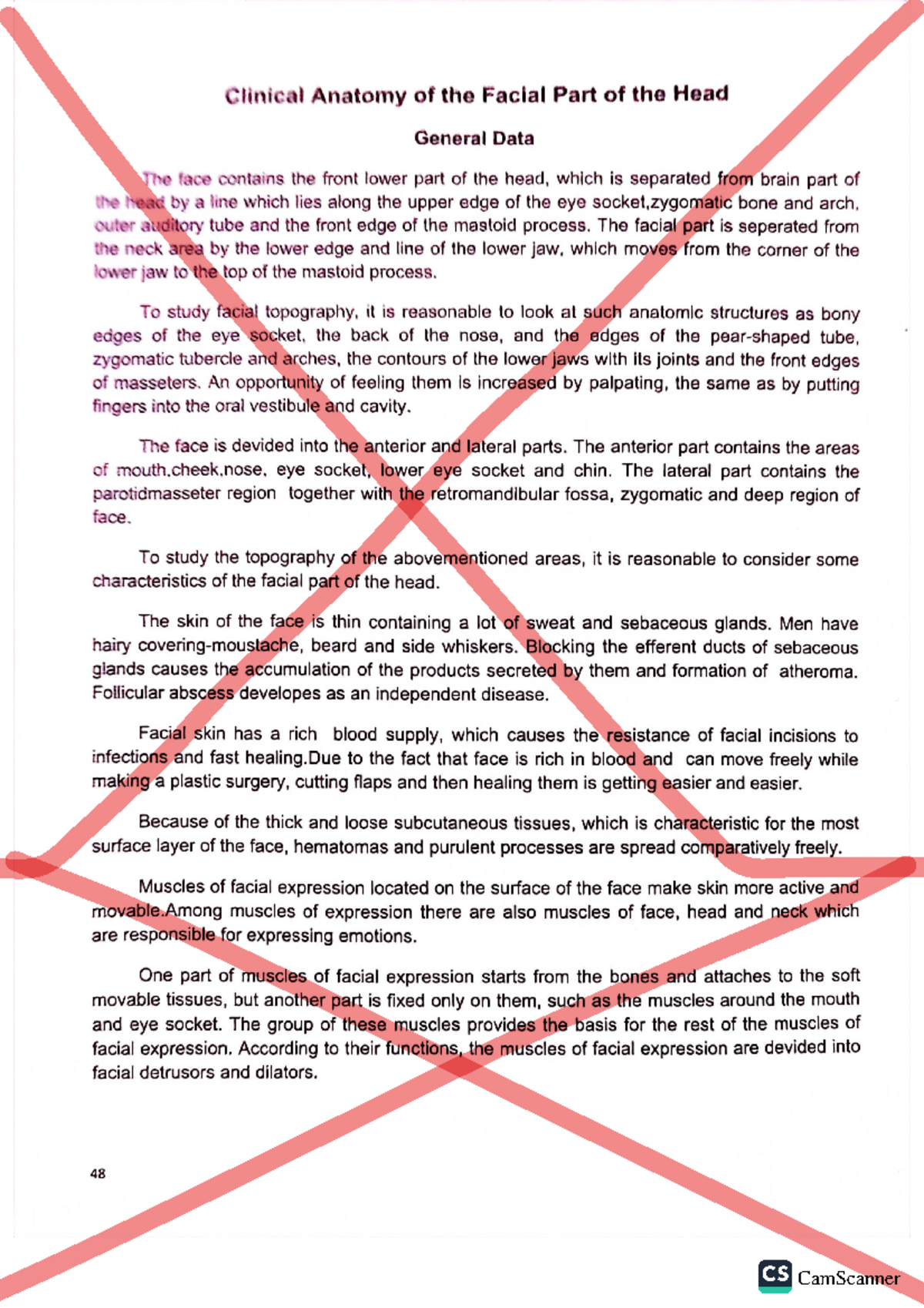 Clinical anatomy of face - Medicine - Studocu