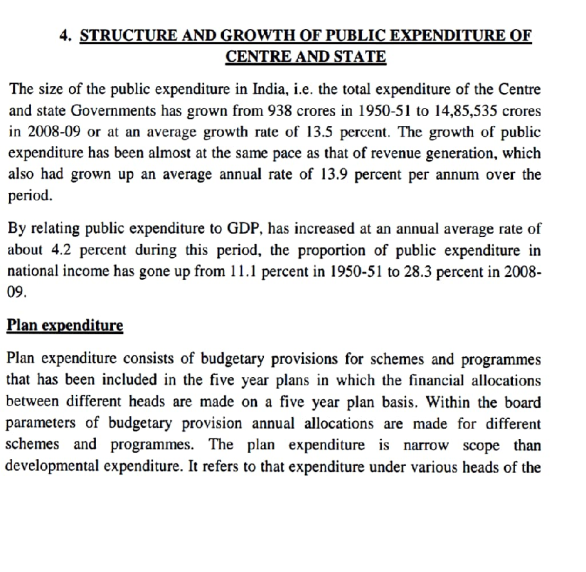 Structure and growth of public expenditure - 4. STRUCTURE AND GROWTH OF ...