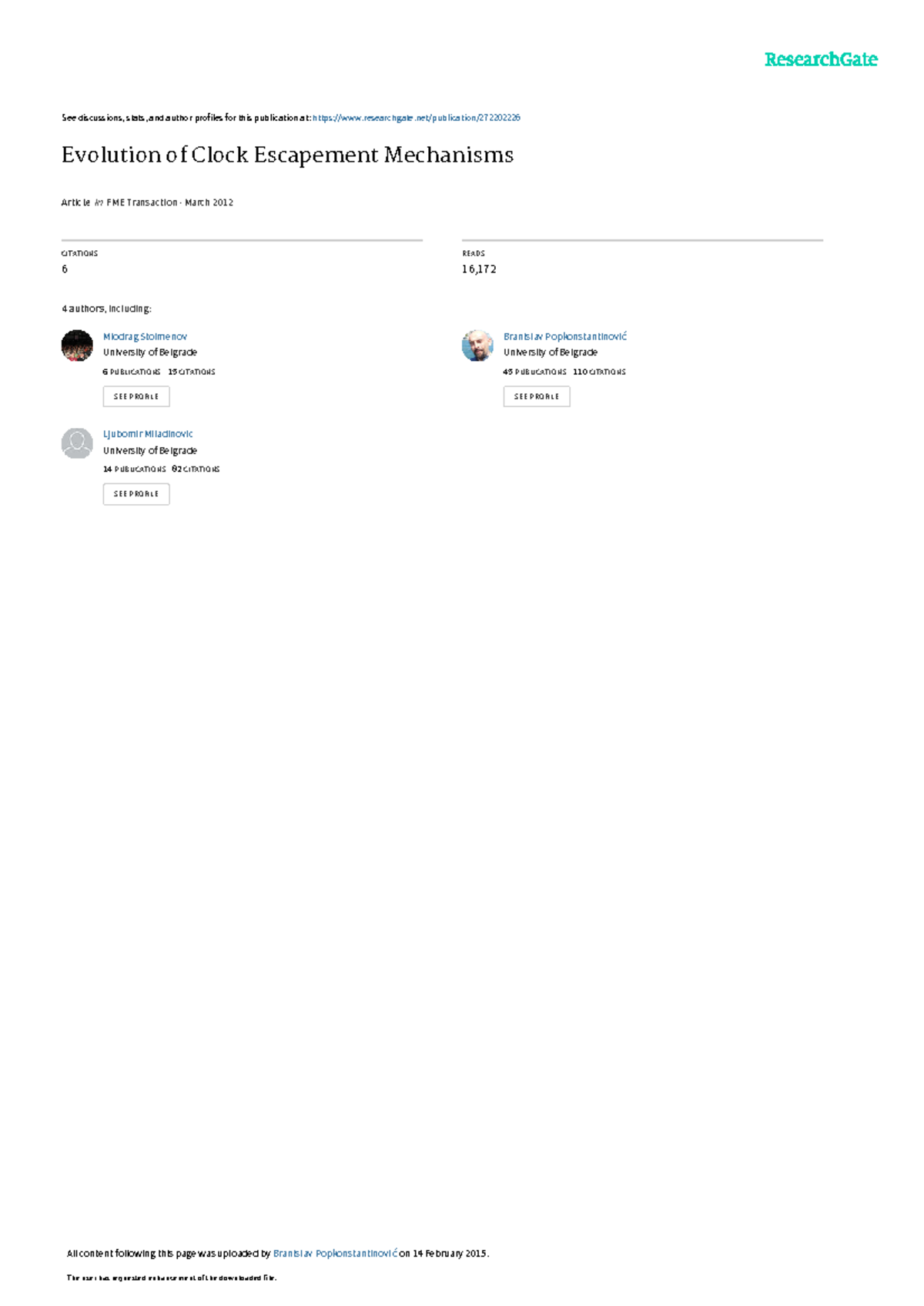 FME-Evolutionof Clock Escapement - See discussions, stats, and author ...