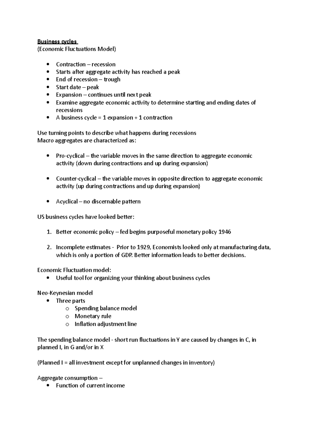 Business cycles - Better information leads to better decisions ...