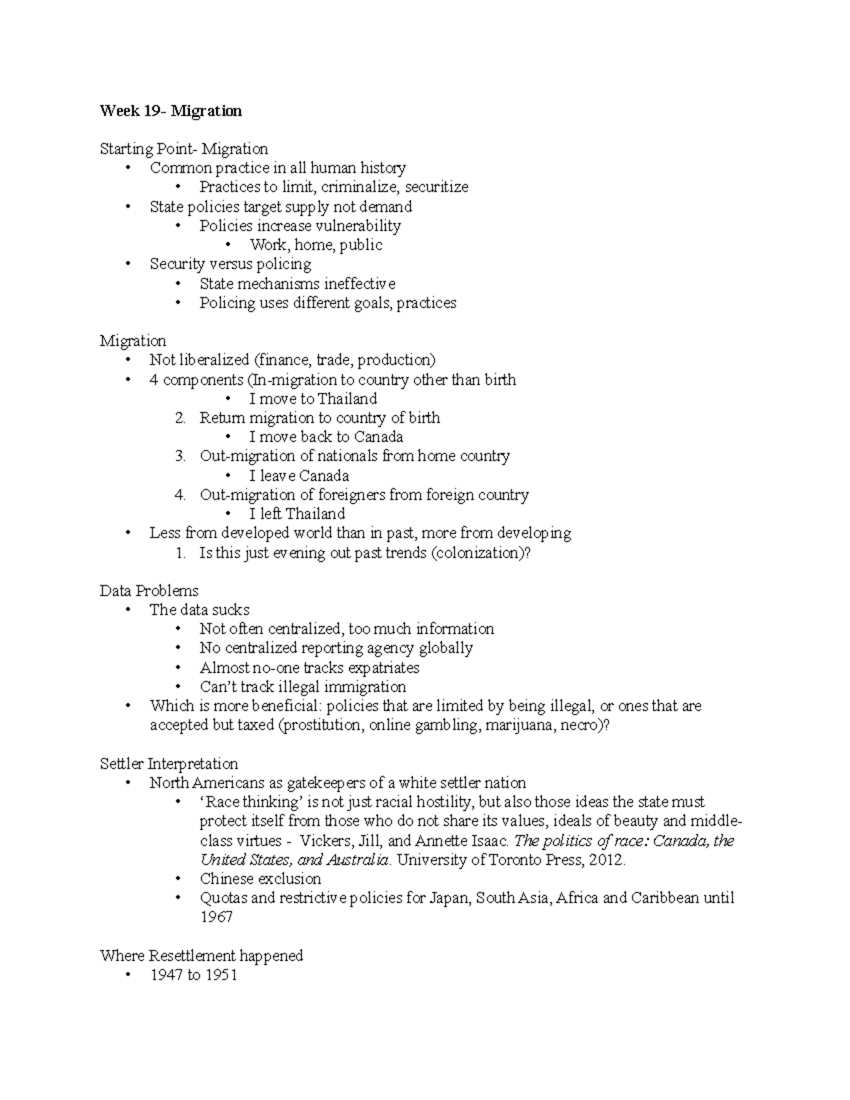 Content Exam 4 - Lecture notes - Week 19- Migration Starting Point ...