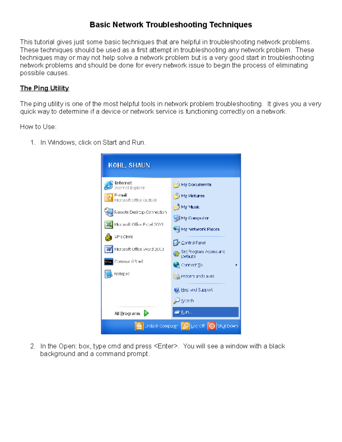 Basic Network Troubleshooting Techniques - These techniques should be ...
