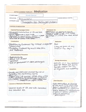Medication cards clinicals - Nurs 211L - Studocu