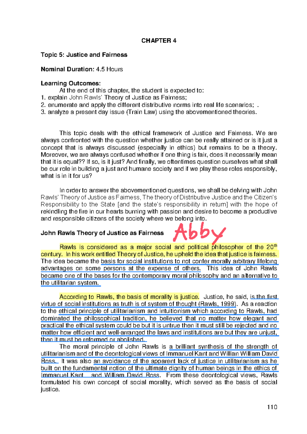 GEC7-Chap-4-Topic-5-Rawls-Justice-and-Fairness - CHAPTER 4 Topic 5: Justice and Fairness Nominal ...