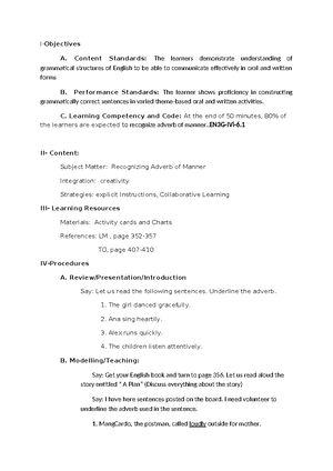 Footnote to youth dlp - GRADE 1 to 12 DAILY LESSON LOG School MUSUAN ...