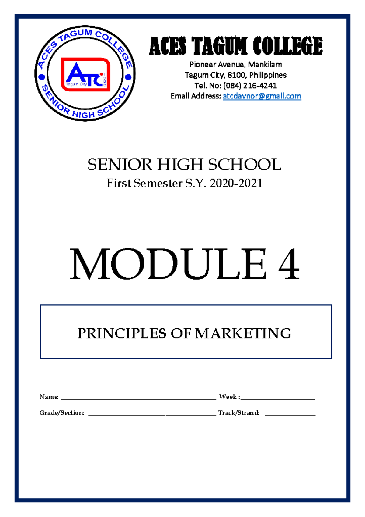 Marketing-1-4 - Grade 12 ABM subject - SENIOR HIGH SCHOOL First ...