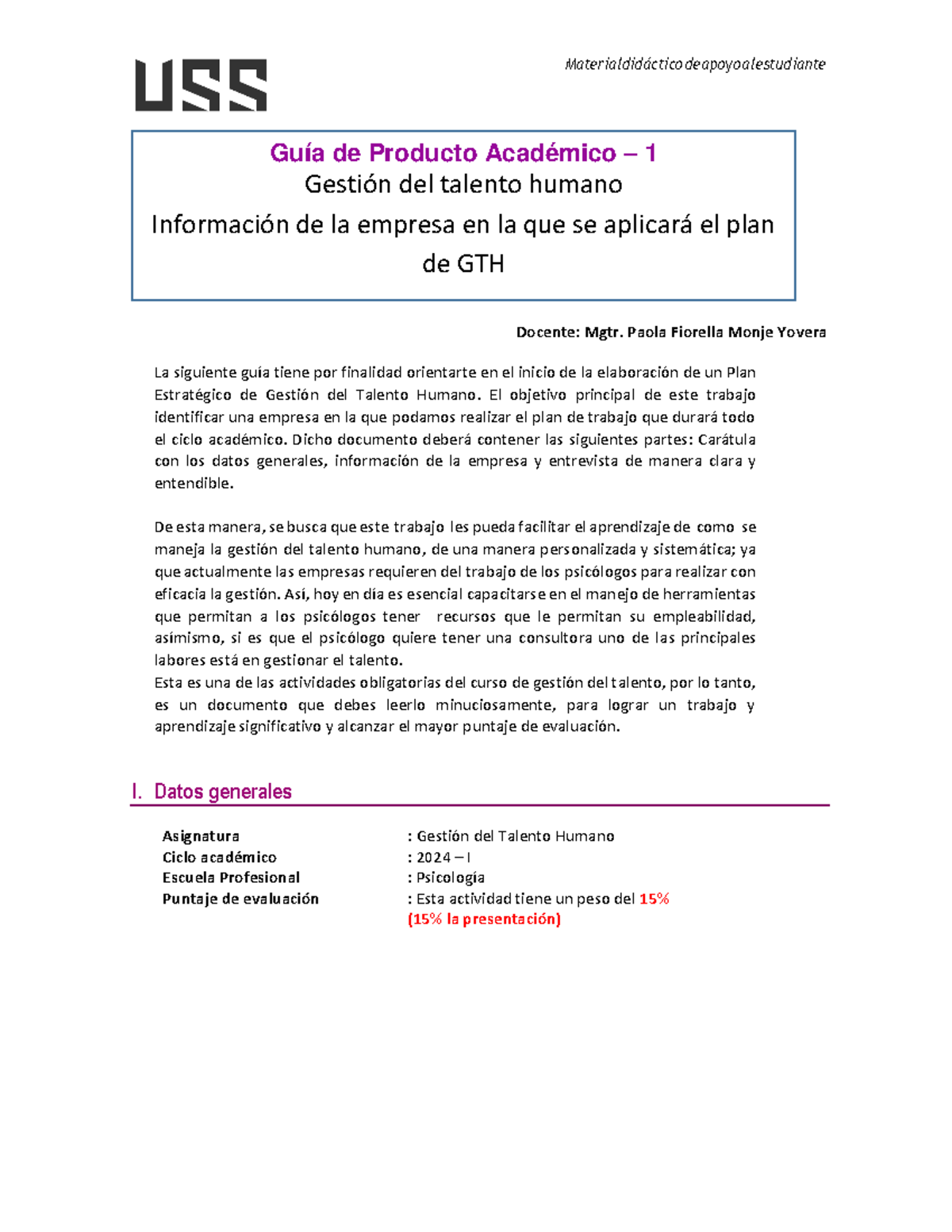 Guia de producto acreditable 1-GTH - Docente: Mgtr. Paola Fiorella ...
