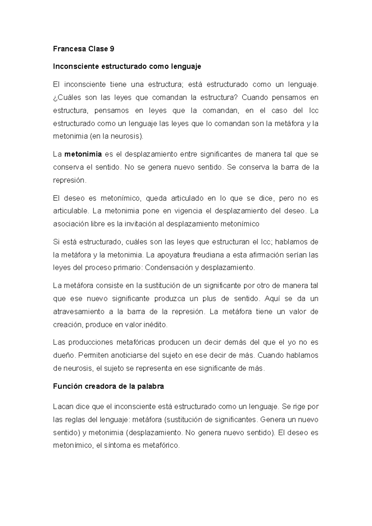 Francesa Clase 8 - iuoiu tytuyt rte - Francesa Clase 9 Inconsciente ...