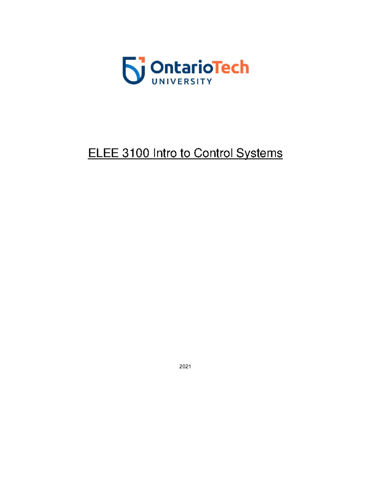 Lab 3 - Lab Manual - ELEE 3100 Intro to Control Systems 2021 Introduction to Simulink - Studocu