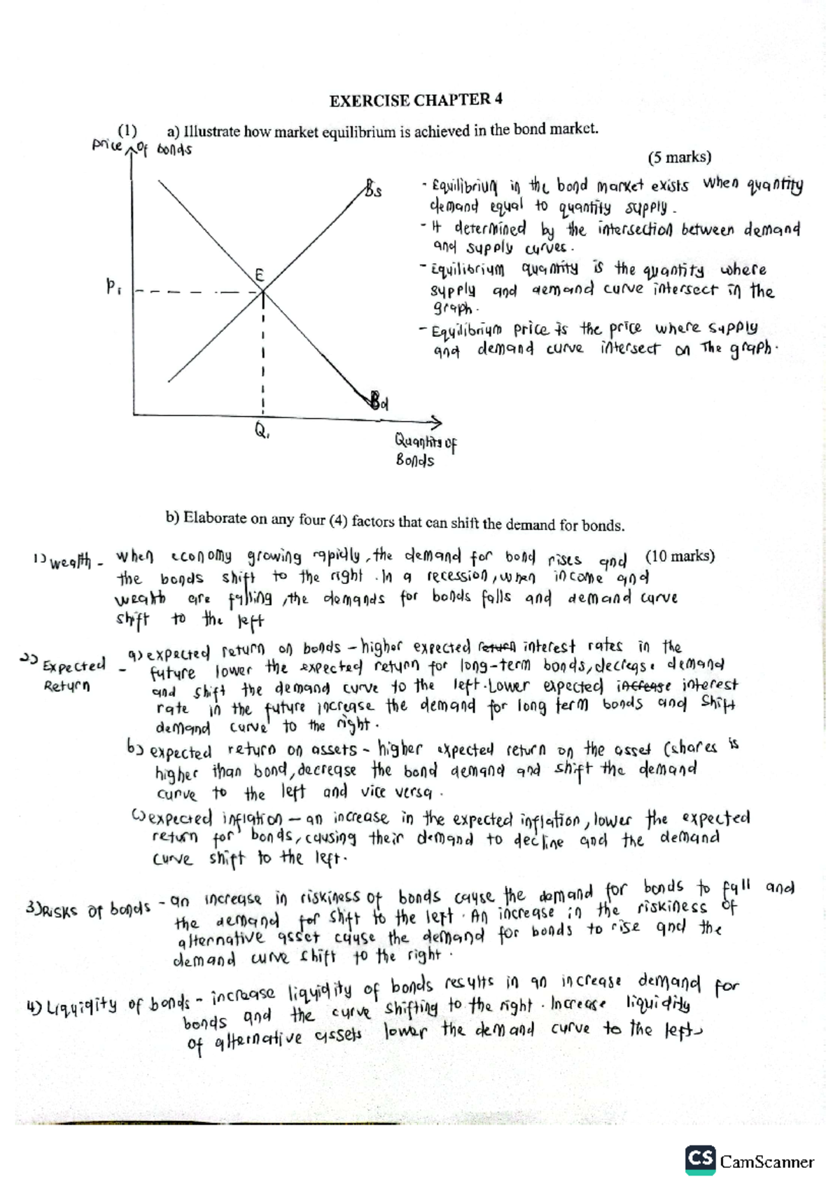 Exercise Chapter 4 E & LE Question - business management - CamScanner ...