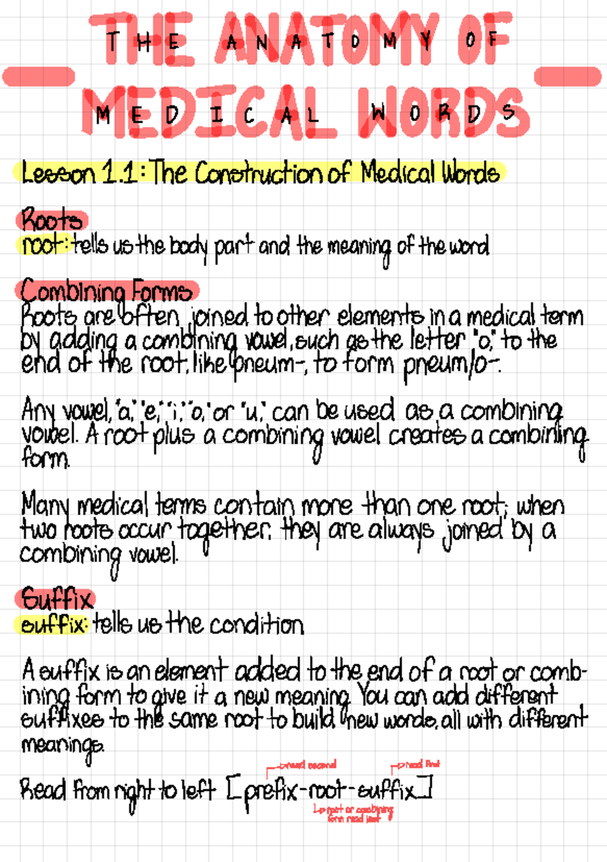 The Anatomy of Medical Words - THE A N A TO M Y OF M E D I C A 1- IN 0 ...