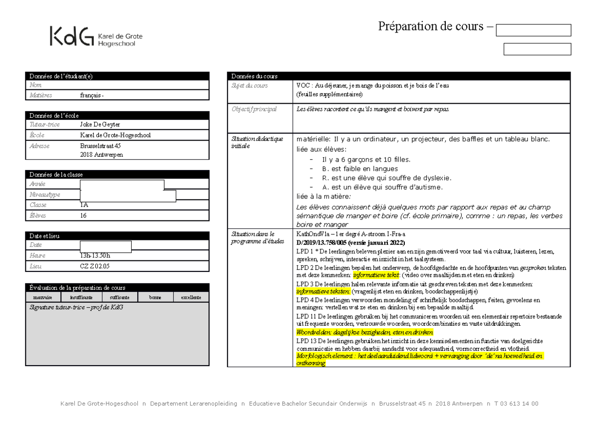 Nouveau cours-modèle VOC pdc - Préparation de cours – Données de l ...
