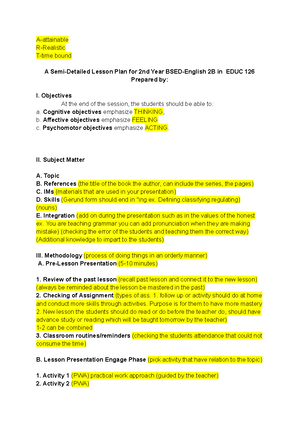 Lesson-Plan ELS 14 - dlp - School Manuel B. Guiñez Sr. National High ...