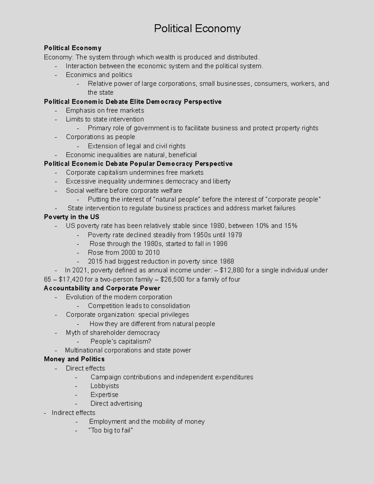 3.1 Chapter 4-Political Economy - Political Economy Political Economy ...