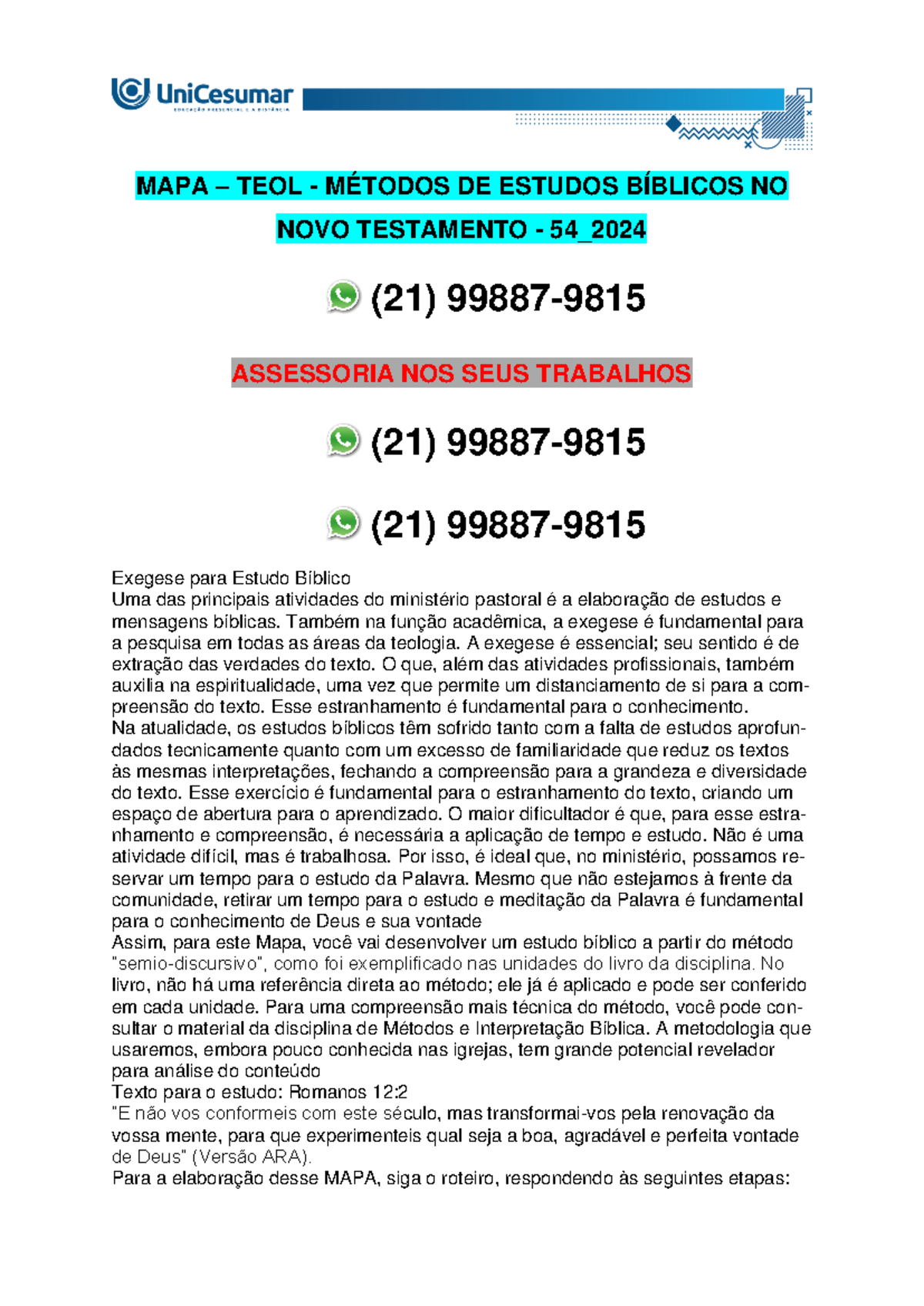 2. Estrutura (Analisar a estrutura da perícope). a) Gêneros literários ...