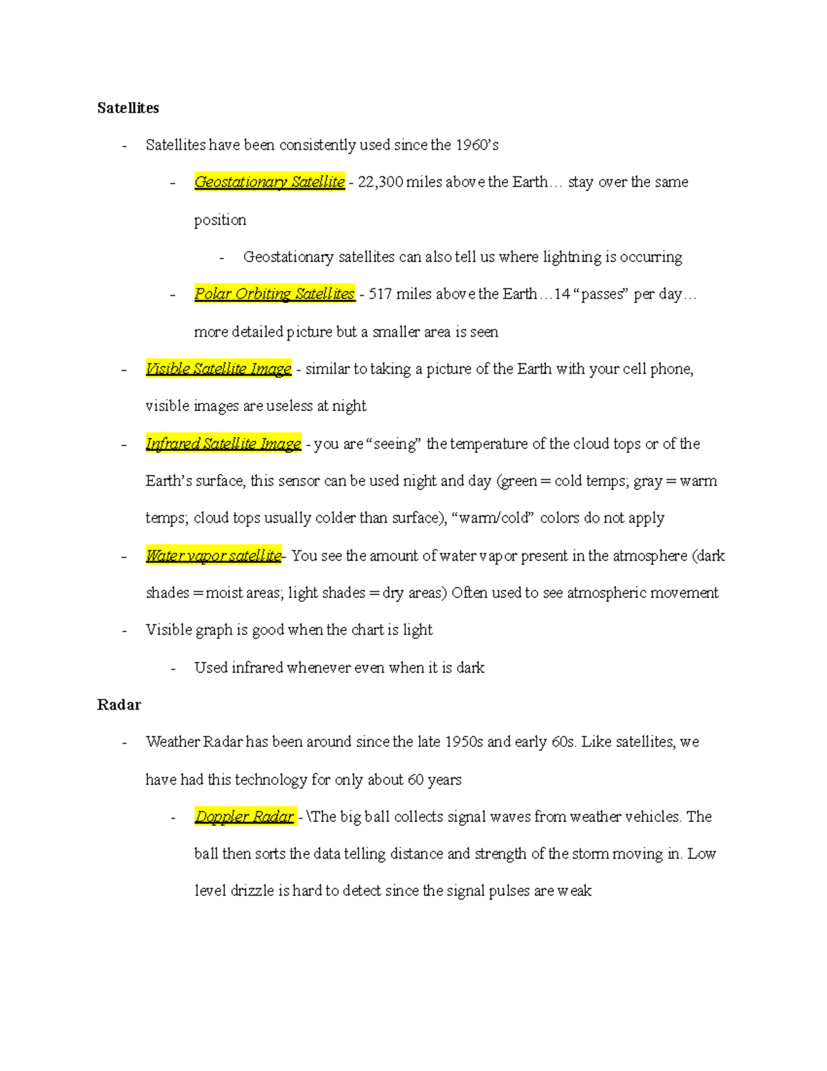 GEOG220 - Satellites - Satellites have been consistently used since the ...