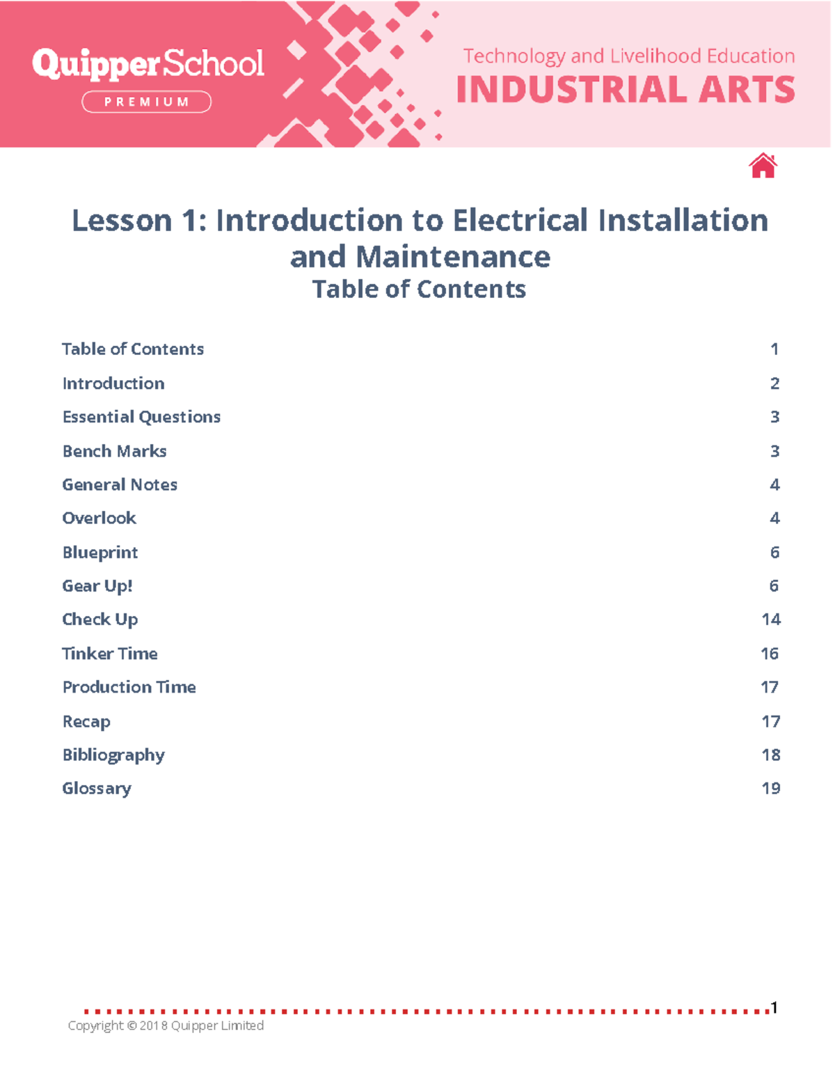 IA 4 - IA 4 - Lesson 1: Introduction to Electrical Installation and ...
