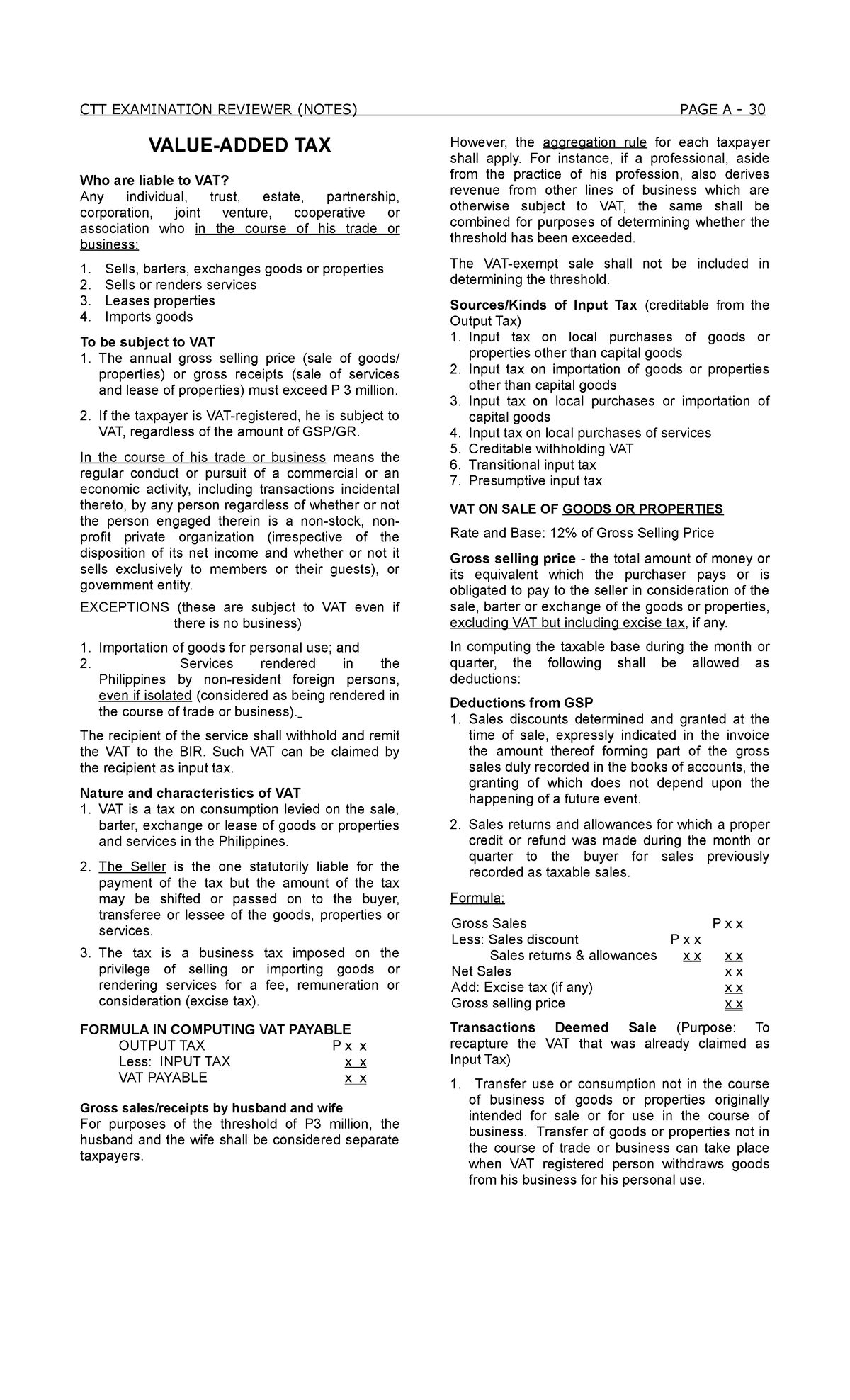 VAT Tax VALUE ADDED TAX Who Are Liable To VAT Any Individual