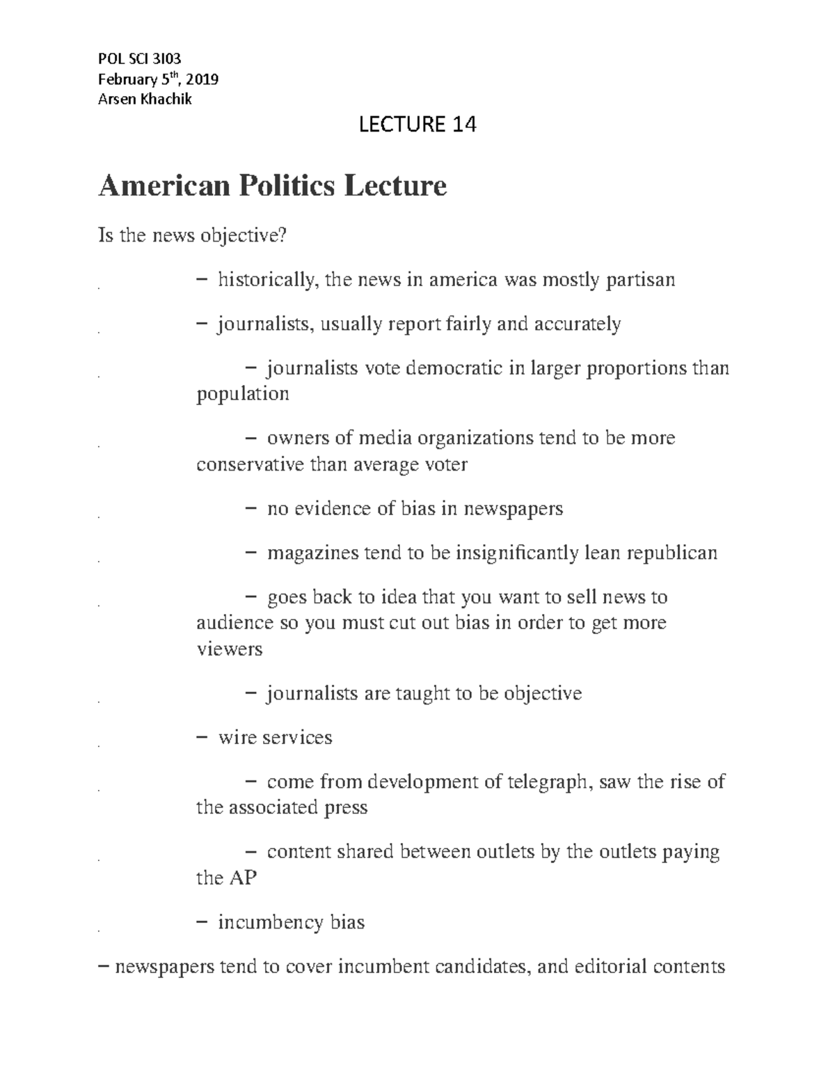 Lecture 14 - Good - Warning: TT: more functions defined than expected POL SCI 3I February 5 th ...