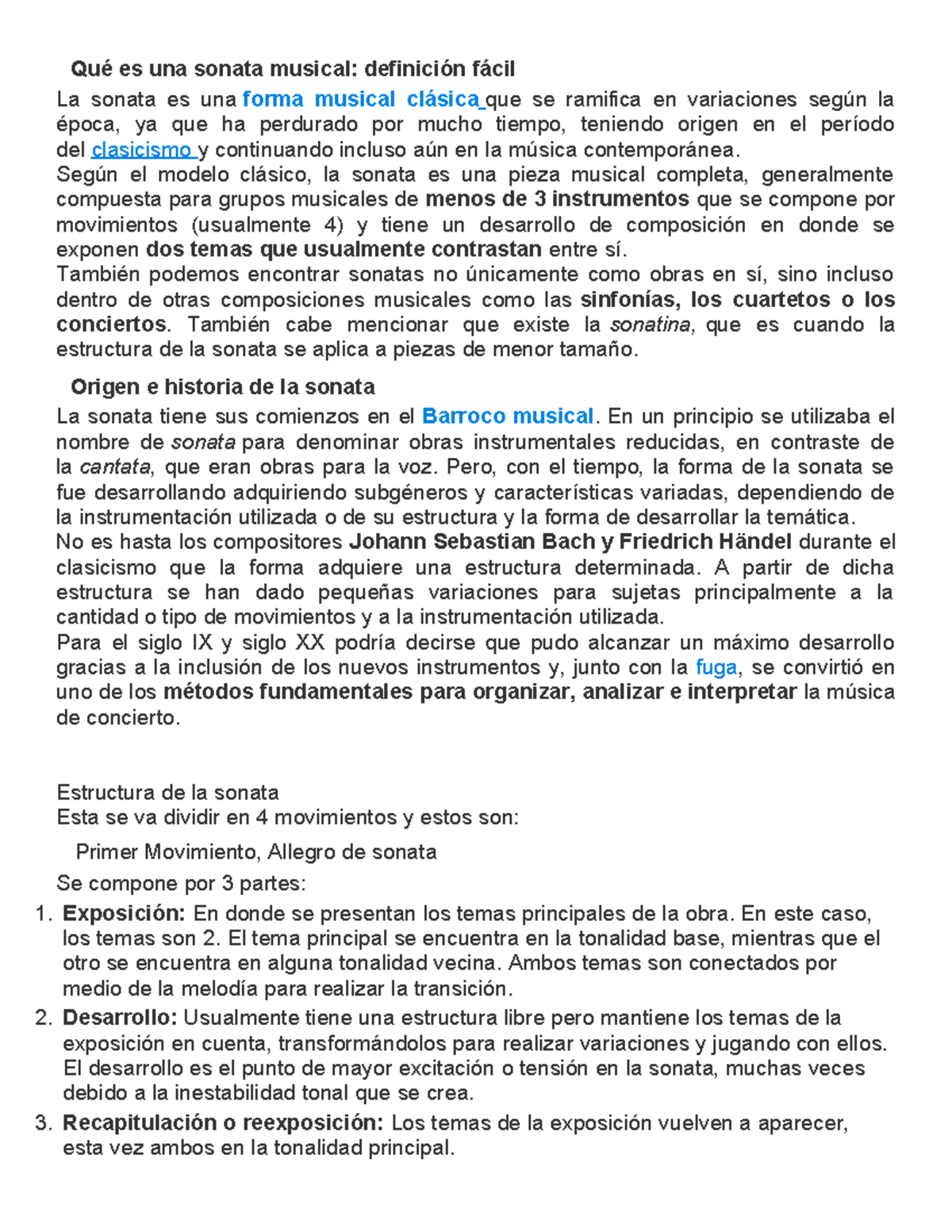 LA Sonata - Qué es una sonata musical: definición fácil La sonata es ...