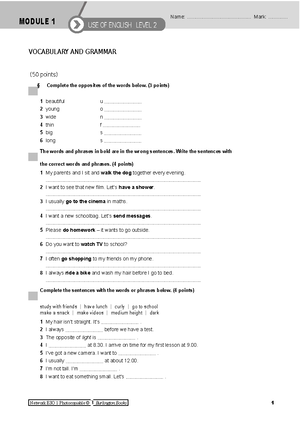 05Network 1 Mod2 TL2 - Network 1º ESO Module 2 - VOCABULARY AND GRAMMAR ...
