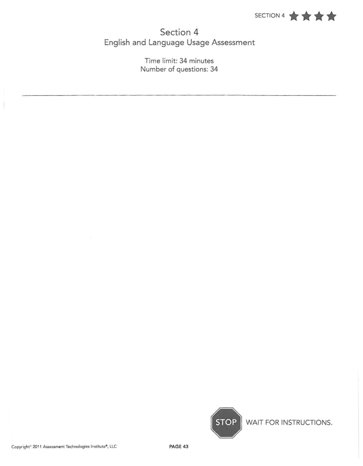 TEAS V other form- section 4 P1 P2 - SECTION4 **** Section 4 English and Language Usage ...