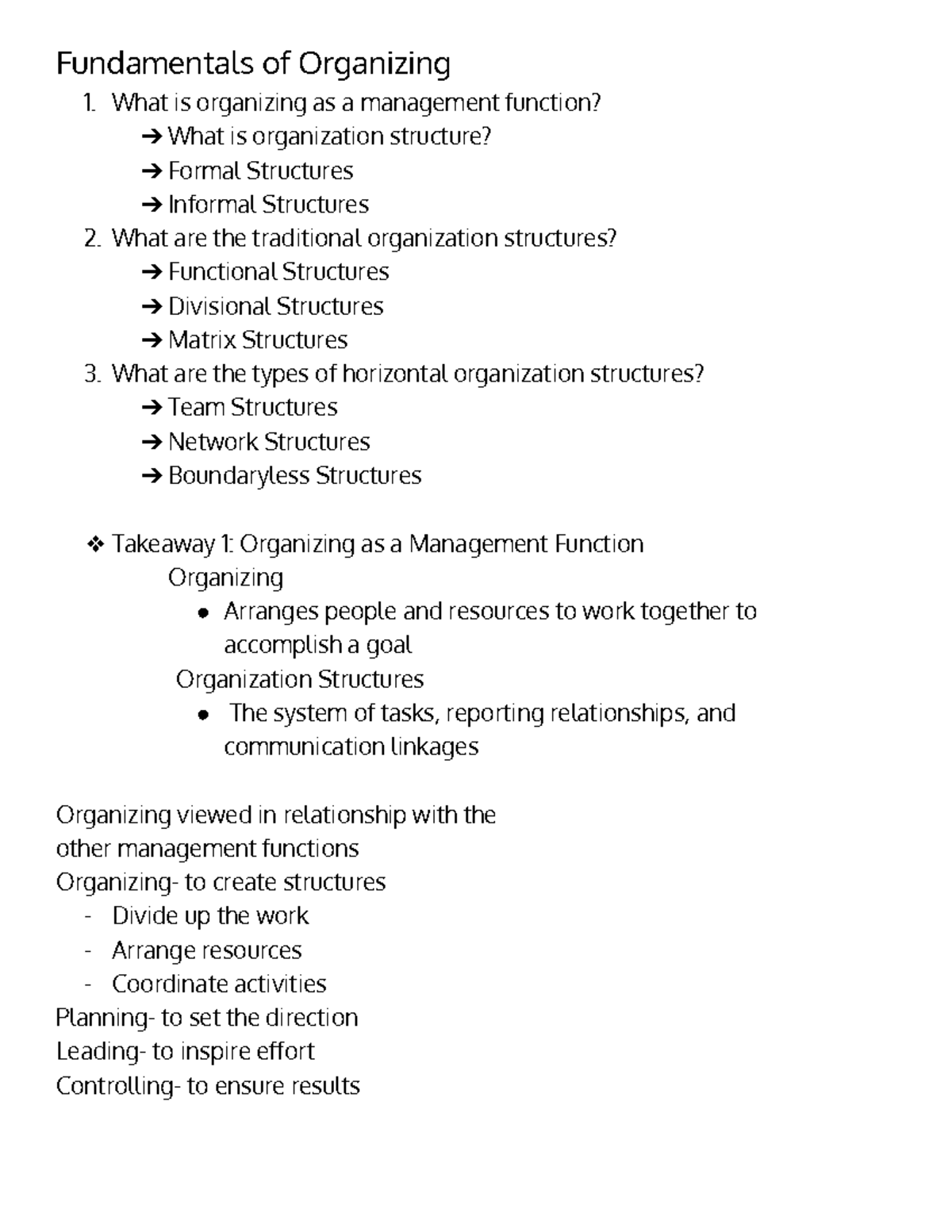 Organization and Management (Fundamentals of Organizing) - Fundamentals ...