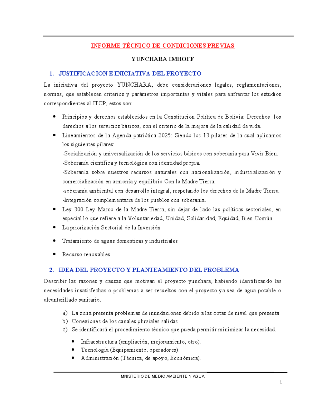 ITCP Ejemplo (1) - Ayuda para estudiar - INFORME TÉCNICO DE CONDICIONES ...