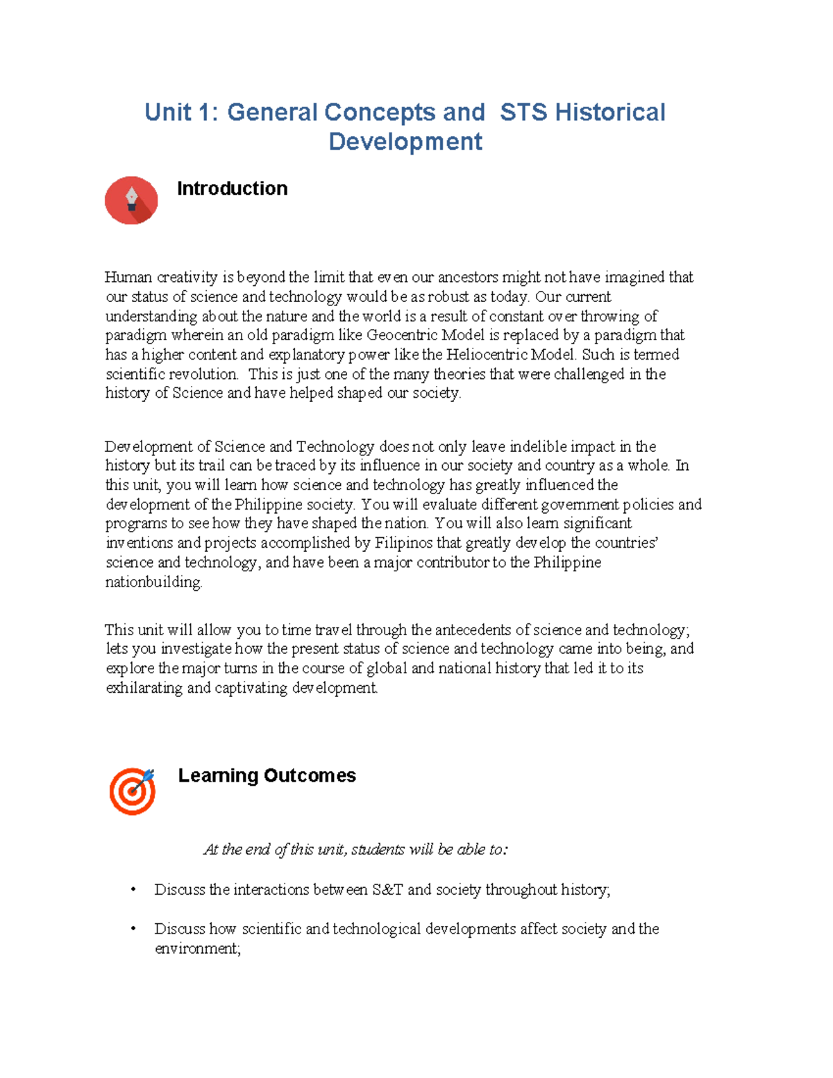 Act - World and Philippine inventions - Unit 1: General Concepts and ...