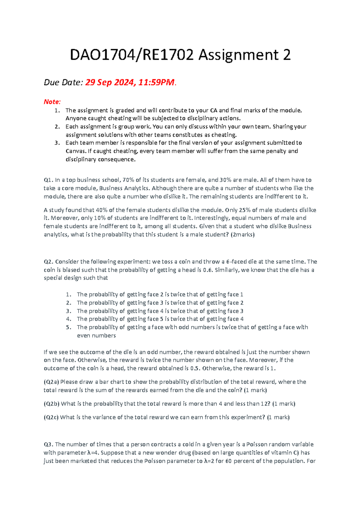 DAO1704 Assignment 2 - DAO1704/RE1702 Assignment 2 Due Date: 29 Sep ...