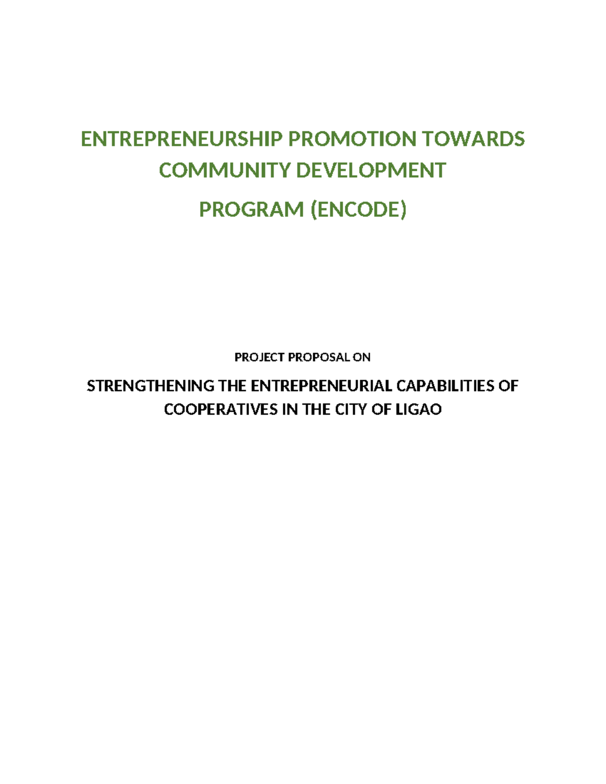 Entrepreneurship Promotion Towards Community Development ...
