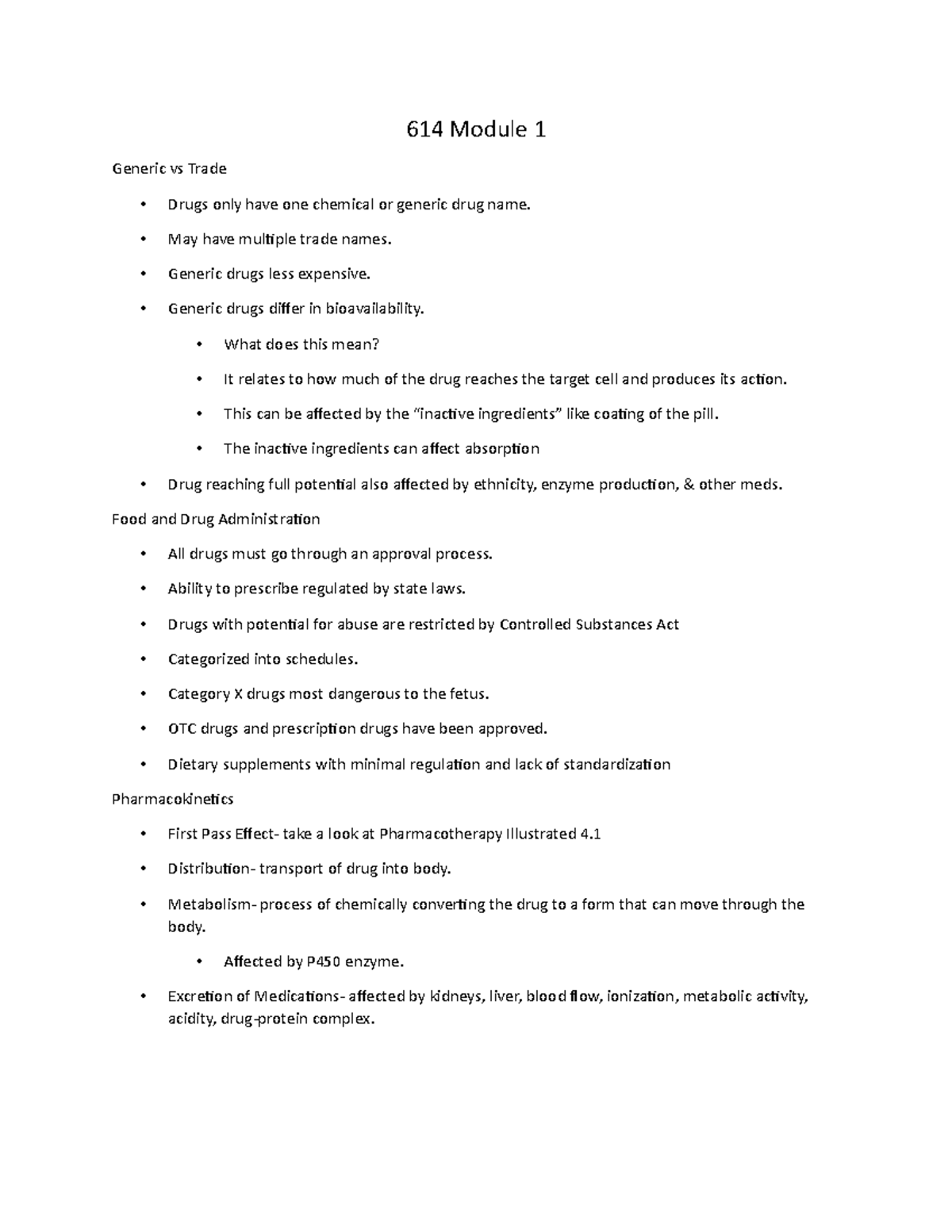 Module 1 Core Concepts Study Guide - 614 Module 1 Generic vs Trade ...